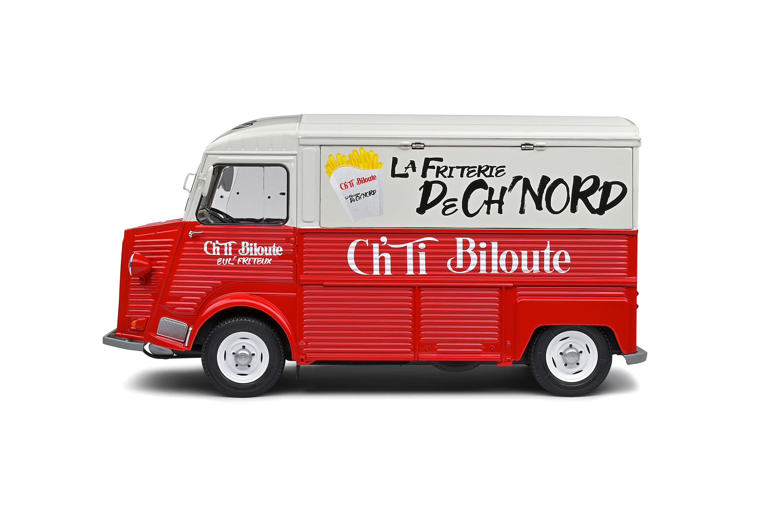 Citroën Type HY Friterie Ch'ti Biloute - White & Red - 1969 - Solido