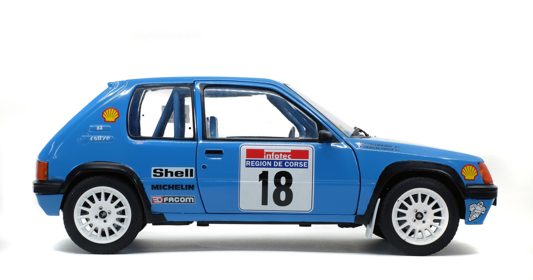 Peugeot 205 Rallye - Tour De Corse - 1990 - #18 CHOLLIER/VERICEL - Solido