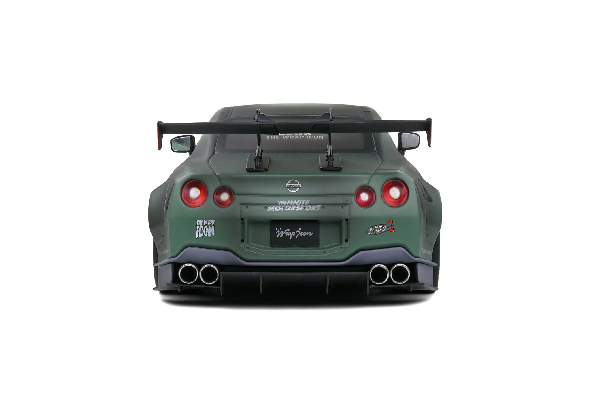 Nissan GT-R (R35) W/ Liberty Walk Body Kit 2.0 Army Fighter - 2022 - Solido