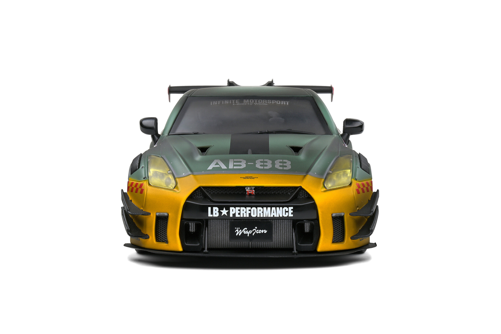 Nissan GT-R (R35) W/ Liberty Walk Body Kit 2.0 Army Fighter - 2022 - Solido