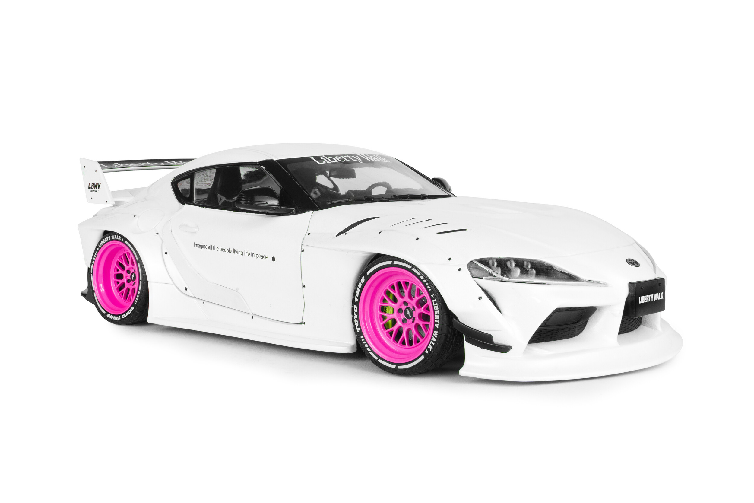 Toyota GR Supra LIBERTY WALK BODY KIT - WHITE PINK - 2025 - Solido