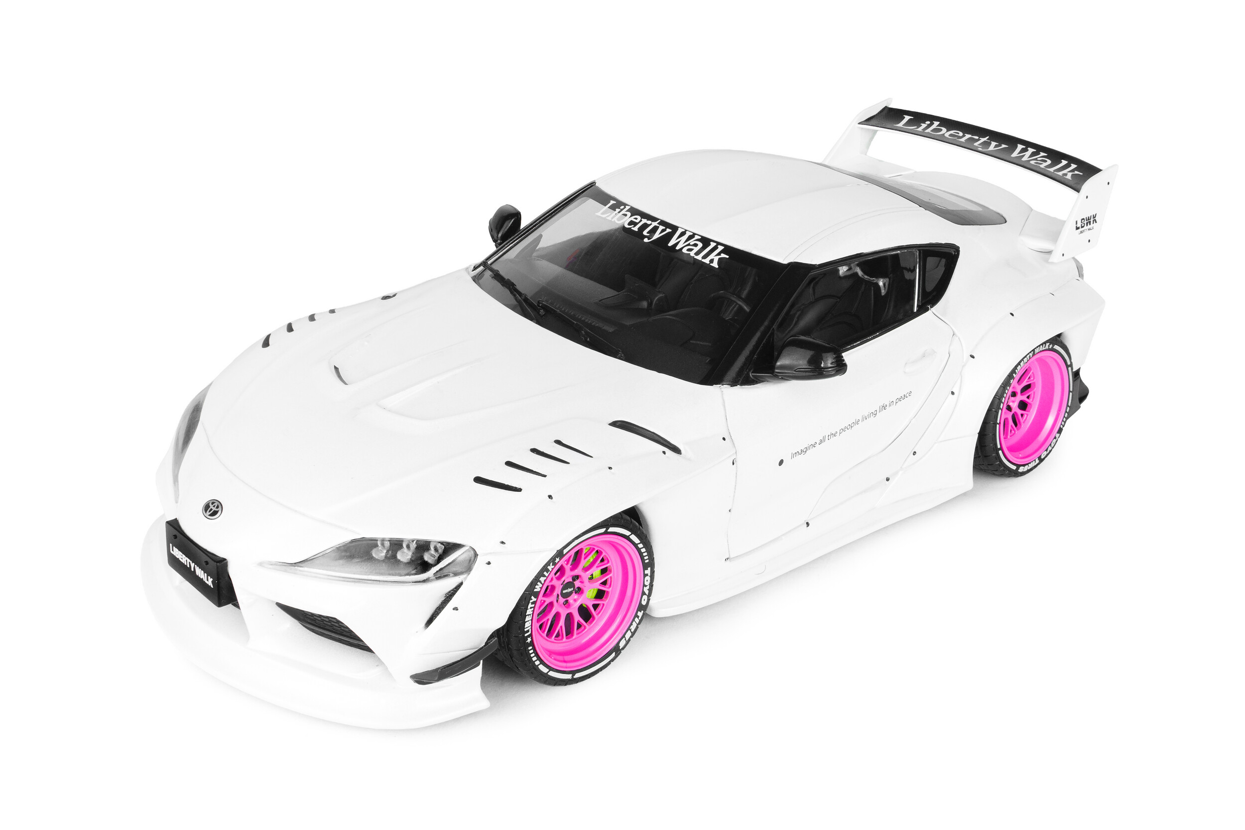Toyota GR Supra LIBERTY WALK BODY KIT - WHITE PINK - 2025 - Solido